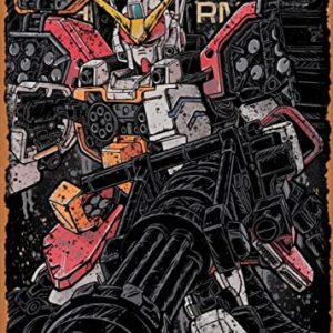 Anime Metal Poster Gundams figure poster metal tin sign GUNDAM HEAVYARMS Wall Art Decor Tin Sign-8x12inch