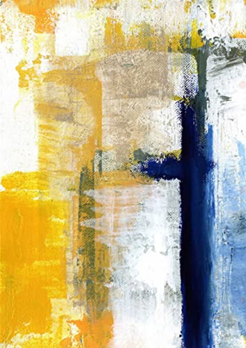 Blue Yellow Modern Abstract Area Rugs for Livingroom Bedroom Contemporary Arti Colorful Rugs Under Office Coffee Table Soft Velvet Floorcovers Carpets Non-Sheading Diningroom Rugs 7x9ft