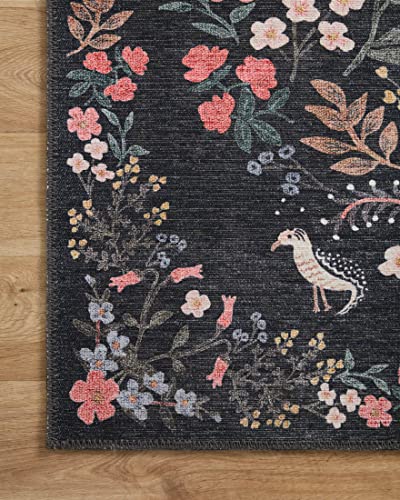 Loloi Rifle Paper Co. x Maison Collection MAO-04 Tuileries Black 18" x 18" Sample Rug