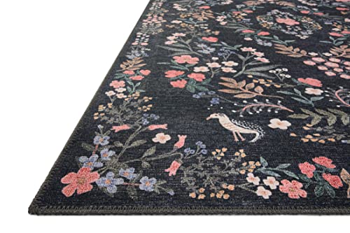 Loloi Rifle Paper Co. x Maison Collection MAO-04 Tuileries Black 18" x 18" Sample Rug