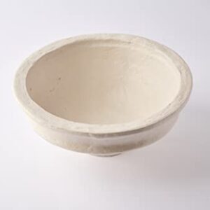 Mud Pie Paper Mache Pedestal Bowl, Pedestal, 6" x 12" dia White