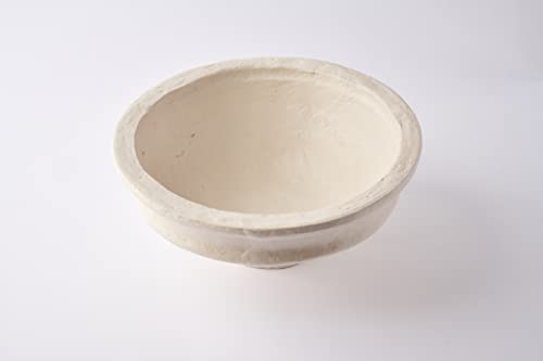 Mud Pie Paper Mache Pedestal Bowl, Pedestal, 6" x 12" dia White