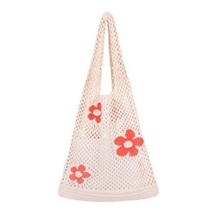 ovida crochet tote bag mesh beach bag fairycore hobo bag fairy grunge aesthetic shoulder bag y2k purse for women girls