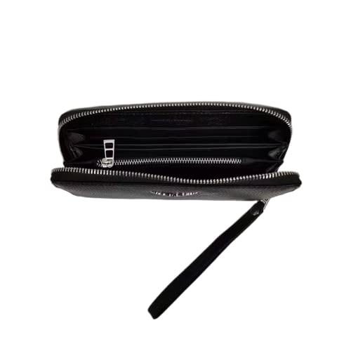 Meboer Women's Leather Wristlet Clutch Wallet Long Purses, Black