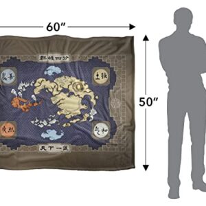 Avatar The Last Airbender Blanket, 50"x60" Map Silky Touch Super Soft Throw Blanket