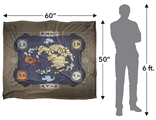 Avatar The Last Airbender Blanket, 50"x60" Map Silky Touch Super Soft Throw Blanket