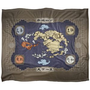 Avatar The Last Airbender Blanket, 50"x60" Map Silky Touch Super Soft Throw Blanket