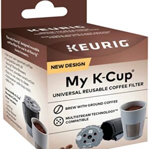 Keurig K-Supreme Plus SMART Coffee Maker, Single Serve K-Cup Pod Coffee Brewer, BREWID and MultiStream Technology, 78 Oz & My K-Cup Universal Reusable Filter MultiStream Technology - Gray