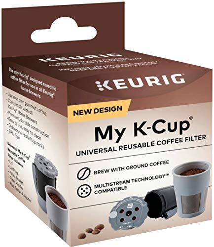 Keurig K-Supreme Plus SMART Coffee Maker, Single Serve K-Cup Pod Coffee Brewer, BREWID and MultiStream Technology, 78 Oz & My K-Cup Universal Reusable Filter MultiStream Technology - Gray