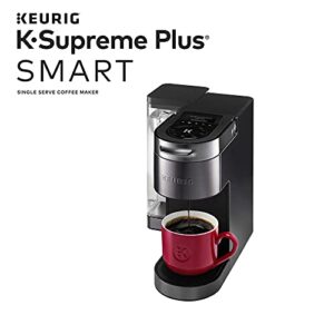 Keurig K-Supreme Plus SMART Coffee Maker, Single Serve K-Cup Pod Coffee Brewer, BREWID and MultiStream Technology, 78 Oz & My K-Cup Universal Reusable Filter MultiStream Technology - Gray