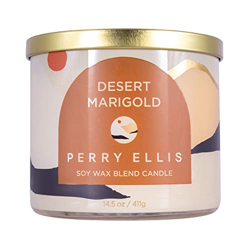 Perry Ellis Candle, Scented Candles, Desert Marigold Soy Candle