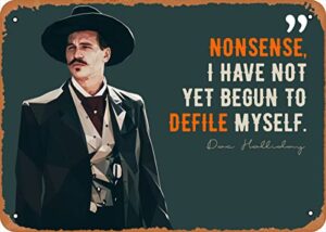 ysirseu vintage doc holliday tombstone movie pop art poster 8″ x 12″ metal sign retro wall decor