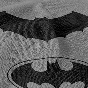 LOGOVISION Batman Blanket, 50"x60" Bat Symbol Woven Tapestry Cotton Blend Fringed Throw