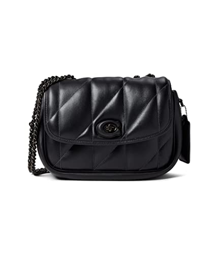 COACH Quilted Pillow Madison Shoulder Bag Black One Size