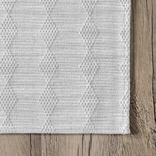 nuLOOM Kerrie Modern Triangles Machine Washable Area Rug, 4' x 6', Beige