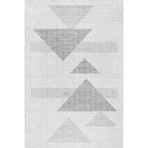 nuLOOM Kerrie Modern Triangles Machine Washable Area Rug, 4' x 6', Beige