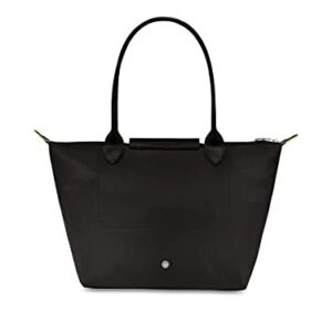 Longchamp 'Medium 'Le Pliage Green' Nylon Tote Shoulder Bag, Black