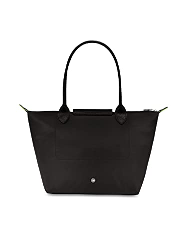 Longchamp 'Medium 'Le Pliage Green' Nylon Tote Shoulder Bag, Black