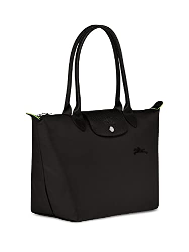 Longchamp 'Medium 'Le Pliage Green' Nylon Tote Shoulder Bag, Black