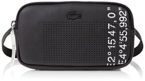 lacoste womens phone wallet, noir blanc