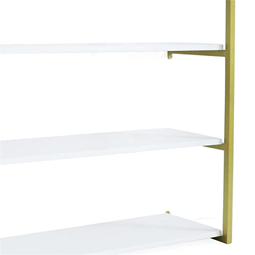 LOYALHEARTDY Wall Mounted Floating Shelves Gold Wooden Shelves Display Ledge Storage Rack for Bedroom, Living Room, Bathroom, Kitchen, Office and More (3Tier/24Inch)