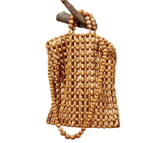 Handmade tote bags for women hand-woven bags handbag retro bamboo beach bags straw bag Acrylic rattan bag drawstring for summer