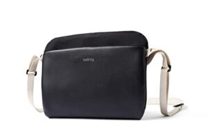 bellroy city pouch plus premium – (slim leather crossbody bag) – blacksand