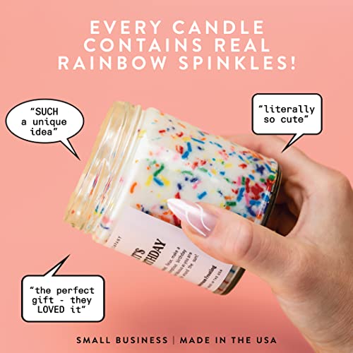 OMG, It’s Your Birthday Sprinkle Candle | West Clay Company | Happy Birthday Vanilla Cake Sprinkles Scented Soy Nontoxic Candles for Gift | Women, Bday, Birthday Gifts for Women