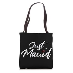 just maui’d maui hawaii honeymoon just married couple tote bag