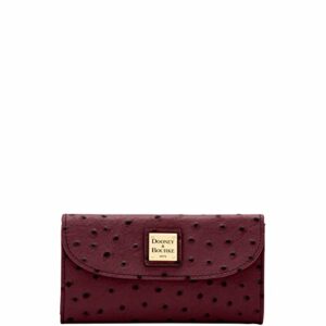 dooney & bourke ostrich continental clutch burgundy