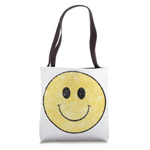 vintage smile happy face 70’s vibe tote bag