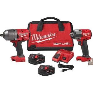 milwaukee 2 pc. m18 fuel high torque & mid torque impact wrench auto combo kit