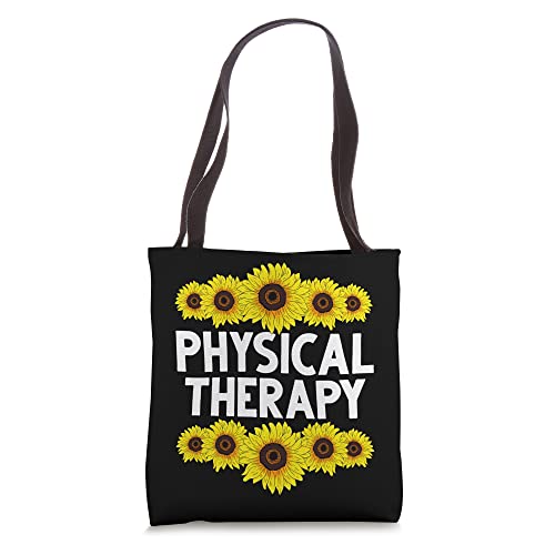 PT Therapist Yellow Flower Sunflower Physical Therapy Tote Bag