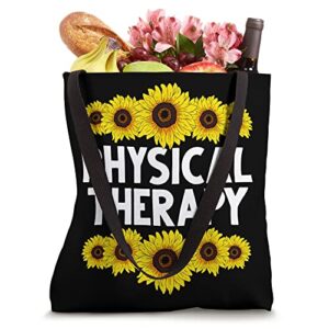 PT Therapist Yellow Flower Sunflower Physical Therapy Tote Bag