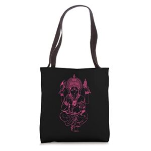 ganesh symbol yoga hindu men women meditation tote bag