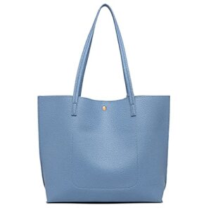 Lieseh Women's Bohemian Tote Bag for Shoulder and Hand with Inner Pocket (Blue)