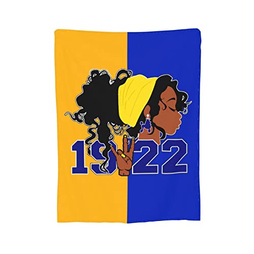 Sigma Gamma Rho Blanket Flannel Throw Ultra Soft Micro Blanket 50''x40'', Black