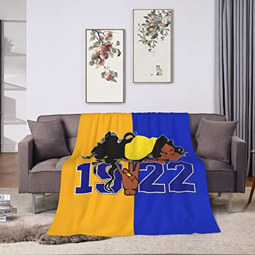 Sigma Gamma Rho Blanket Flannel Throw Ultra Soft Micro Blanket 50''x40'', Black