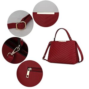 MKF Collection Satchel Bag for Women’s Crossbody Tote Handbag Top-Handle Purse