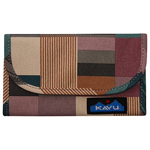 KAVU Big Spender Tri-fold Wallet Clutch Travel Organizer-Grandmas Quilt