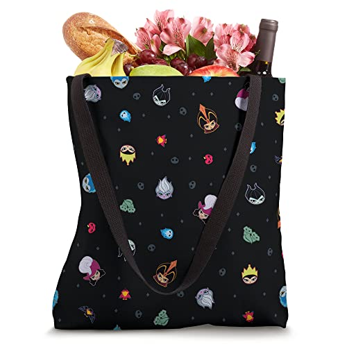 Disney Villains Faces Chibi All Over Print Tote Bag