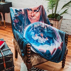 Labyrinth Movie Poster Fleece Throw Blanket | Plush Soft Polyester Cover for Sofa and Bed, Cozy Home Decor, Luxury Room Essential | Jim Henson Company Gifts for Adults, Teens | 45 x 60 Inches