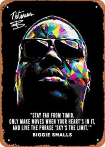 artist2 biggie smalls metal tin sign poster vintage art wall decor 12 x 8 inch