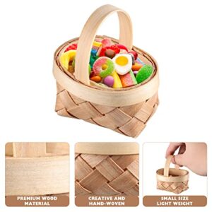 DOITOOL 24PCS Mini Woven Baskets with Handles for Party Favors Crafts Decor, Small Woven Baskets for Wedding Party Favor Farmhouse Decor