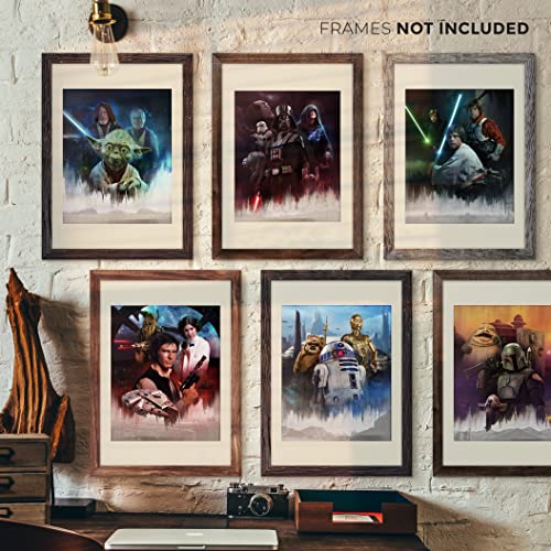 JUMANT Star Wars Poster Set - UNFRAMED - Star Wars Decor - Star Wars Wall Art - Star Wars Wall Decor - Star Wars Movie Poster - Star Wars Art - Star Wars Bedroom Decor - Star Wars Posters for Walls