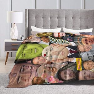 Blanket Nicolas Cage Soft and Comfortable Warm Fleece Blanket for Sofa,Office Bed car Camp Couch Cozy Plush Throw Blankets Beach Blankets