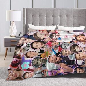 Blanket Millie Bobby Brown Soft and Comfortable Warm Fleece Blanket for Sofa,Office Bed car Camp Couch Cozy Plush Throw Blankets Beach Blankets