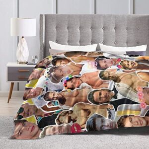 Blanket Brad Pitt Soft and Comfortable Warm Fleece Blanket for Sofa,Office Bed car Camp Couch Cozy Plush Throw Blankets Beach Blankets