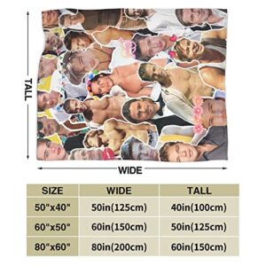 Blanket Brad Pitt Soft and Comfortable Warm Fleece Blanket for Sofa,Office Bed car Camp Couch Cozy Plush Throw Blankets Beach Blankets