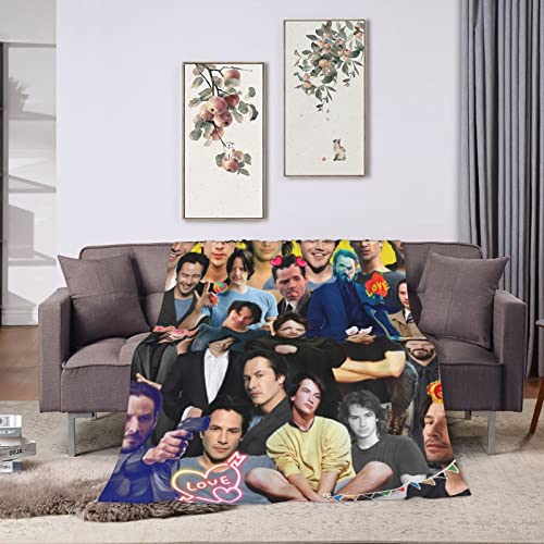 Blanket Keanu Reeves Soft and Comfortable Warm Fleece Blanket for Sofa,Office Bed car Camp Couch Cozy Plush Throw Blankets Beach Blankets